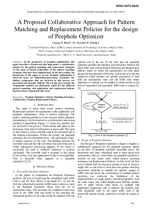 (PDF) A Proposed Collaborative Approach for Pattern Matching and ...