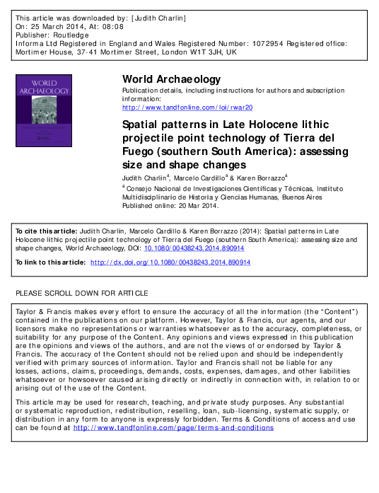 (PDF) Spatial Patterns in Late Holocene Lithic Projectile Point ...