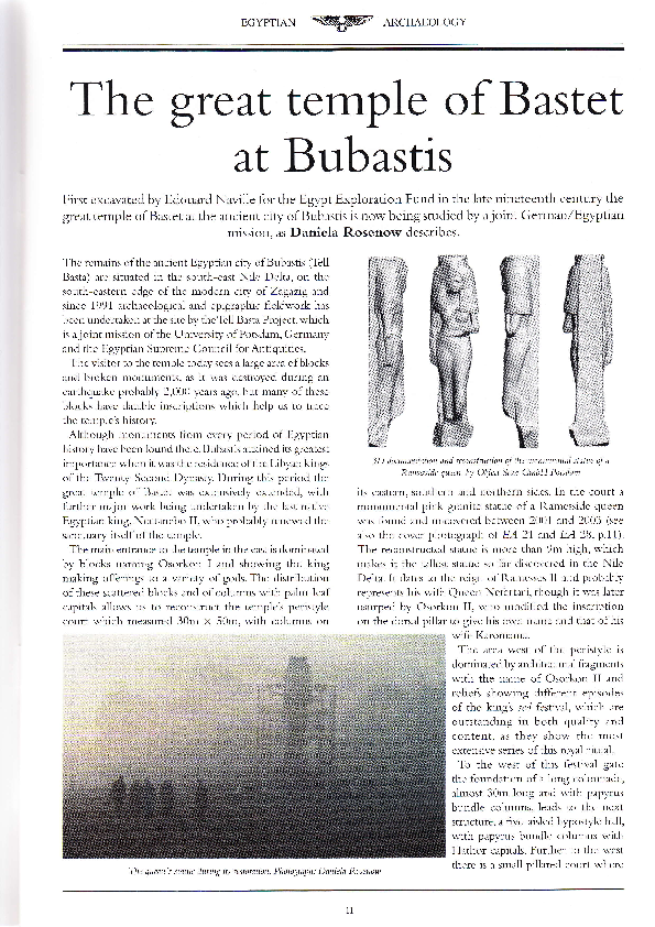 (PDF) The great temple of Bastet at Bubastis