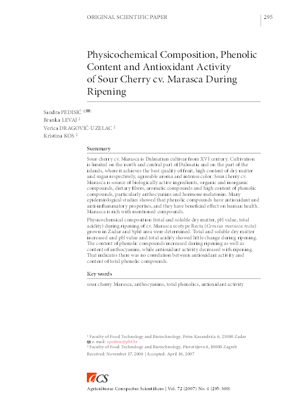 (PDF) Physicochemical Composition, Phenolic Content and Antioxidant ...