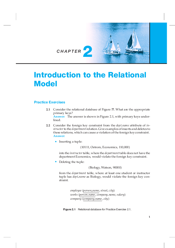 (PDF) Introduction to the Relational Model