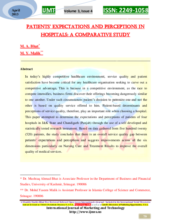 (PDF) Patient's Expectations & Perceptions