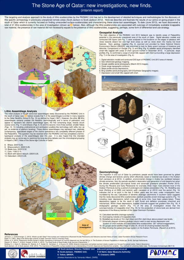 The Stone Age of Qatar: new investigations, new finds. Poster Arabian ...