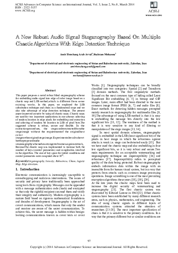 (PDF) A New Robust Audio Signal Steganography Based On Multiple Chaotic Algorithms With Edge ...