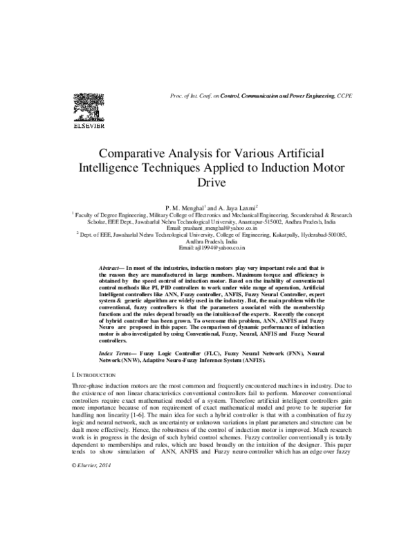 (PDF) Comparative Analysis for Various Artificial Intelligence ...