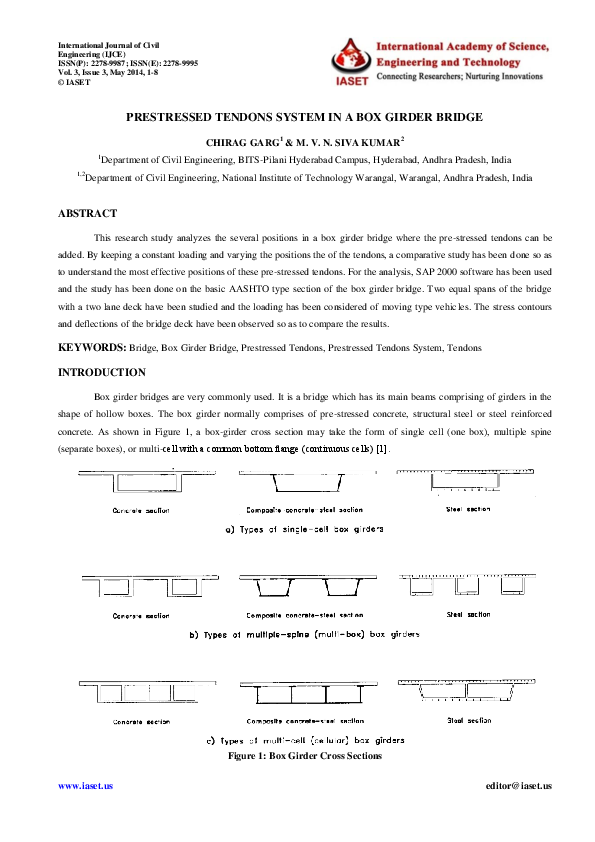 (PDF) PRESTRESSED TENDONS SYSTEM IN A BOX GIRDER BRIDGE