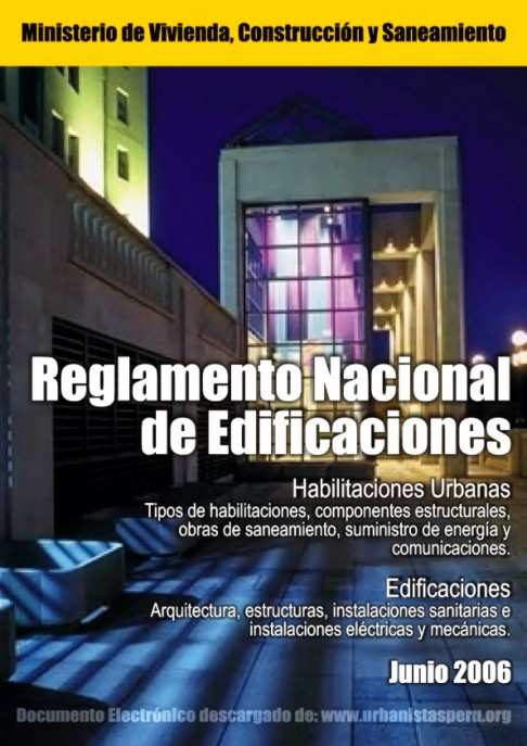 (PDF) Reglamento Nacional de Edificaciones