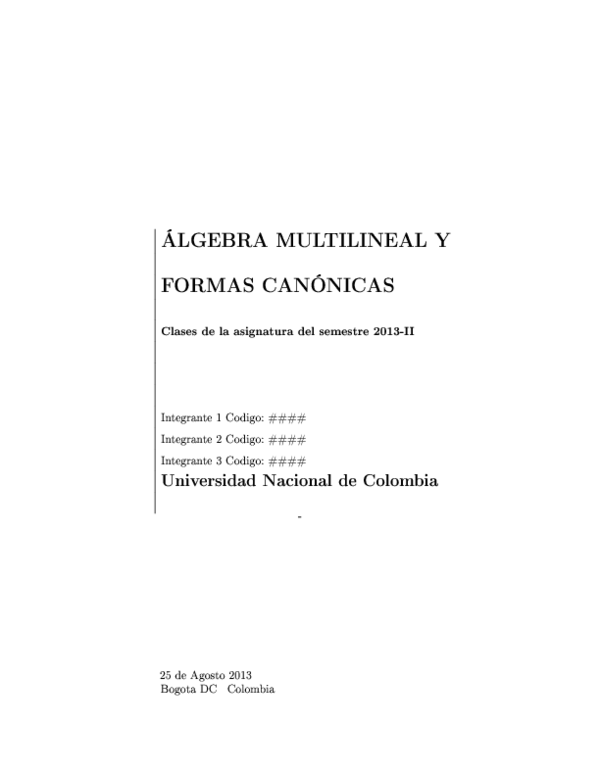 (PDF) ÁLGEBRA MULTILINEAL Y FORMAS CANÓNICAS