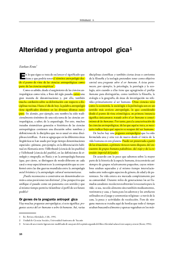 (PDF) Alteridad y pregunta antropológica 1