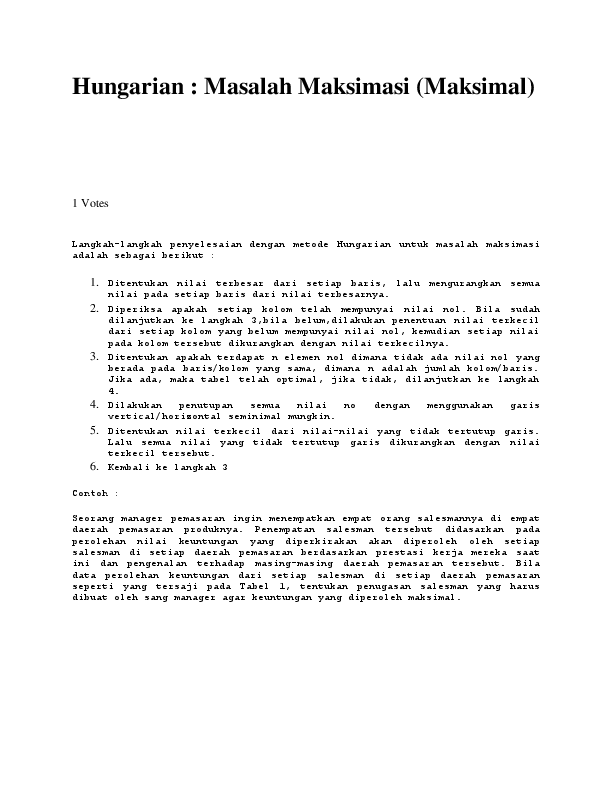 (DOC) Metode Hungarian