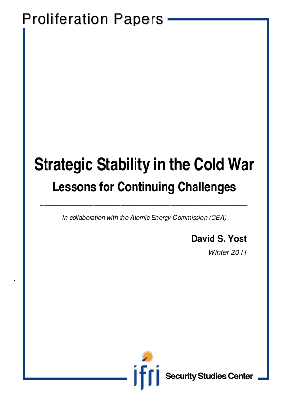 (PDF) Strategic Stability in the Cold War Lessons for Continuing ...