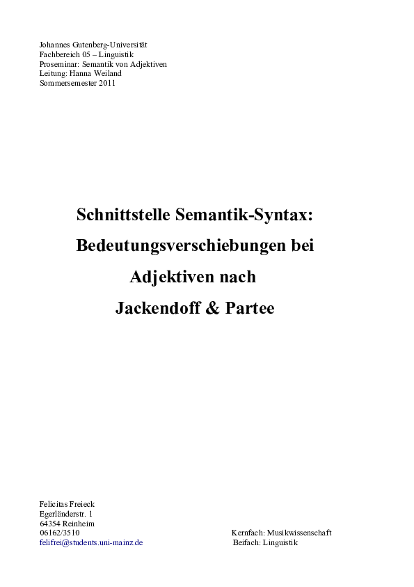 (PDF) Konzeptionen der Syntax-Semantik-Schnittstelle in der Grammatik ...