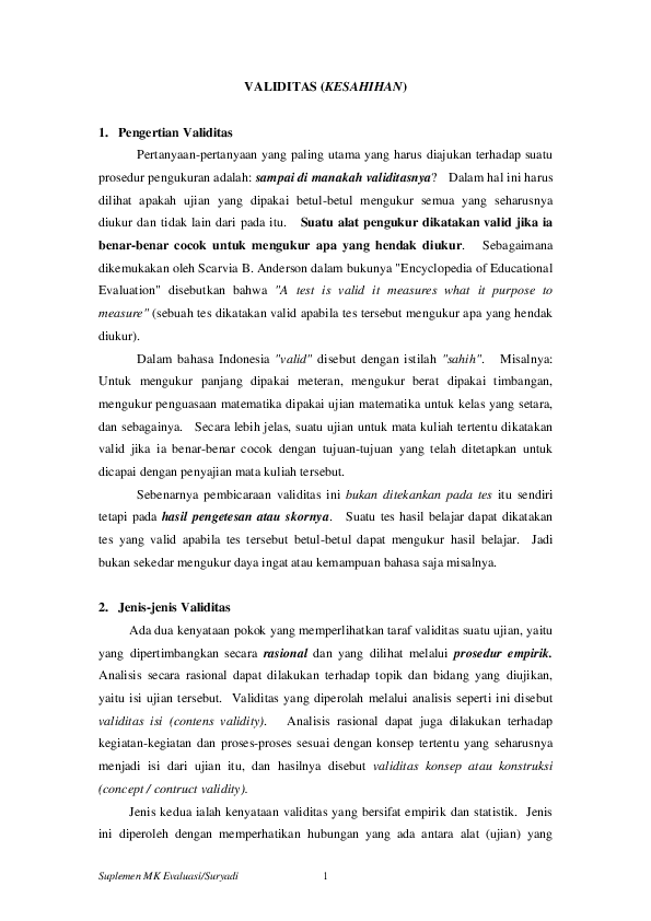 (PDF) Suplemen MK Evaluasi/Suryadi