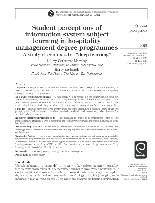 (PDF) Student perceptions