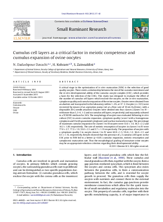 (PDF) Cumulus cell layers as a critical factor in meiotic competence ...