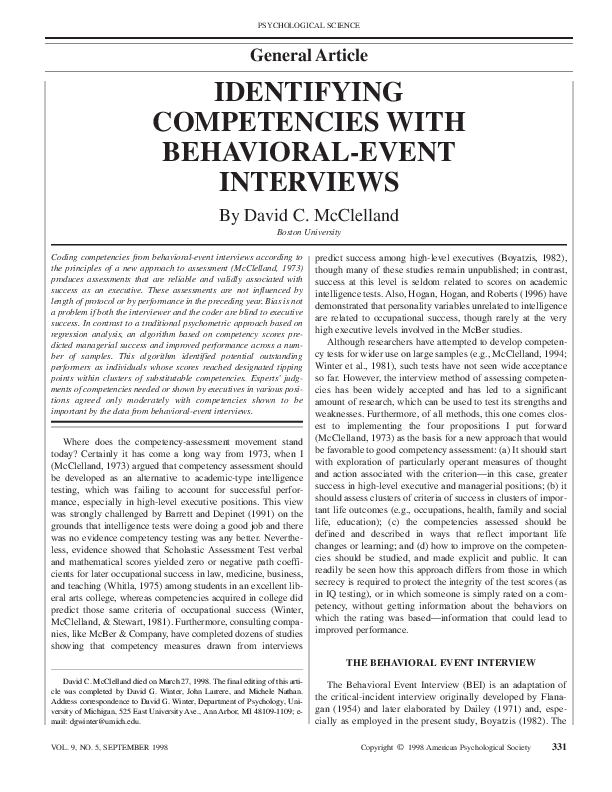 (PDF) Identifying-Competencies-with-Behavioral-Event-Interviews-David ...