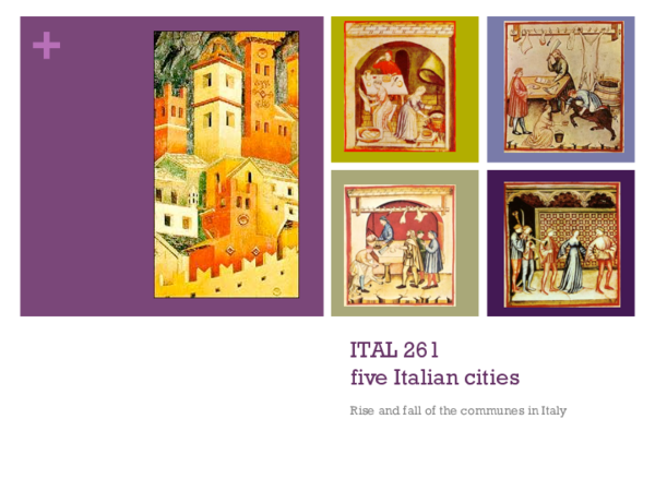 (PDF) Italian communes: a visual approach - ITAL 261