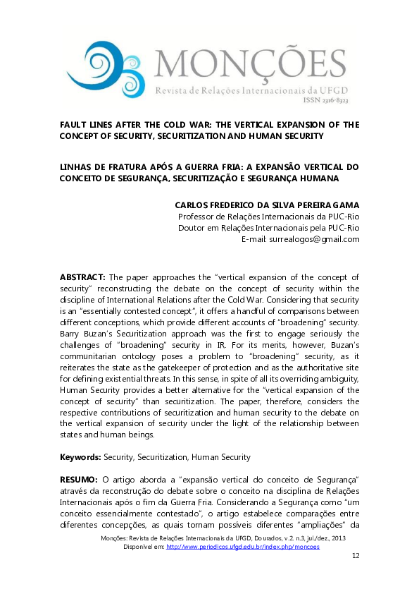 (PDF) Fault Lines after the Cold War: The Vertical Expansion of the ...