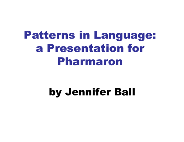 (PDF) Patterns in Language