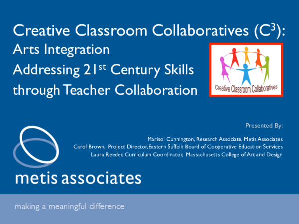 (PDF) AERA Presentation - Creative Classroom Collaboratives (C3): Arts ...
