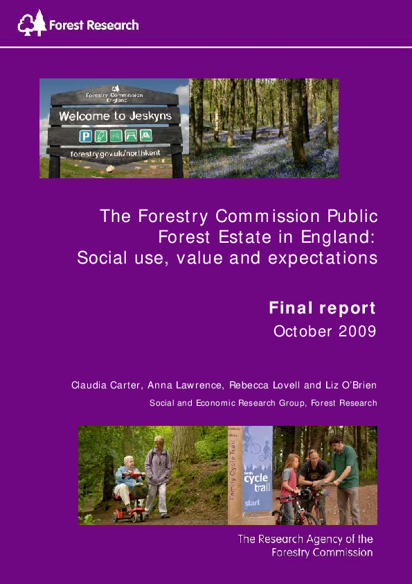 (PDF) The Forestry Commission Public Forest Estate in England: Social ...