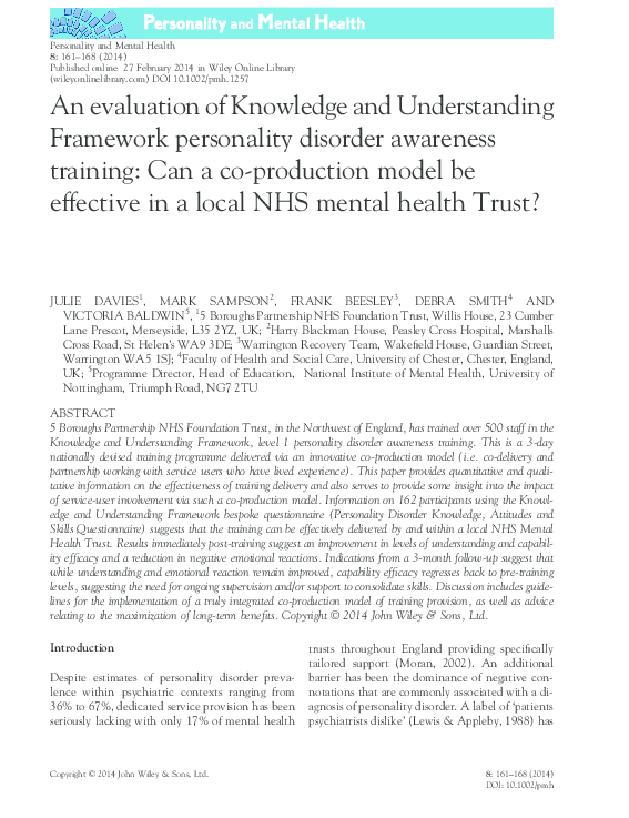 (PDF) An Evaluation of Knowledge and Understanding Framework (KUF ...