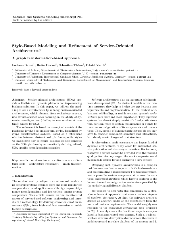 (PDF) A graph transformation-based approach