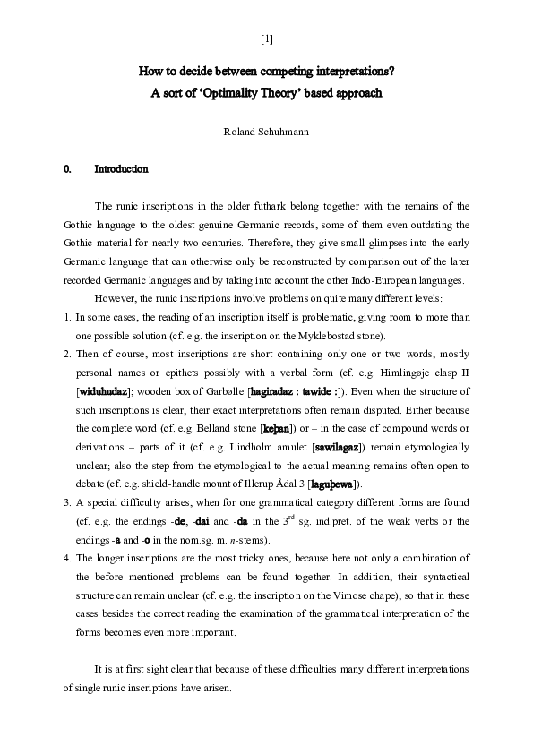 (PDF) How to decide between competing interpretations? A sort of ...
