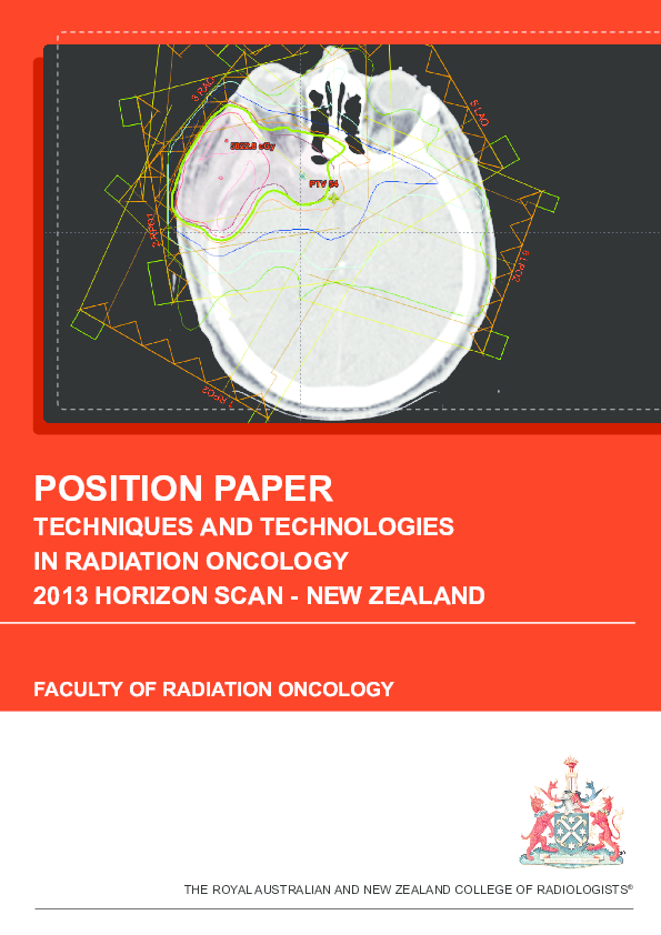 (PDF) FACULTY OF RADIATION ONCOLOGY POSITION PAPER TECHNIQUES AND ...
