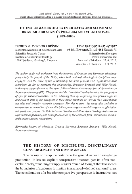 (PDF) THE HISTORY OF DISCIPLINE, DISCIPLINARY CONVERGENCES AND DIVERGENCES