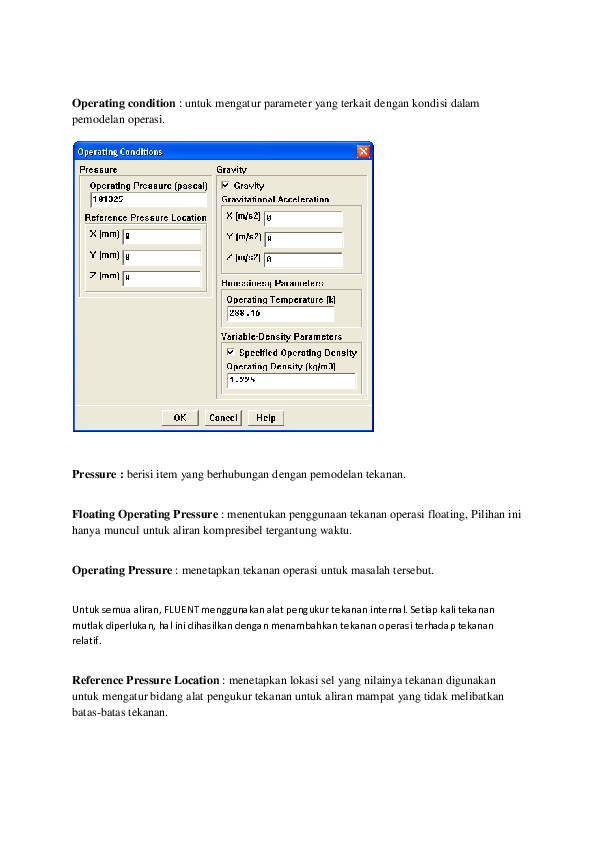 (DOC) Operating condition