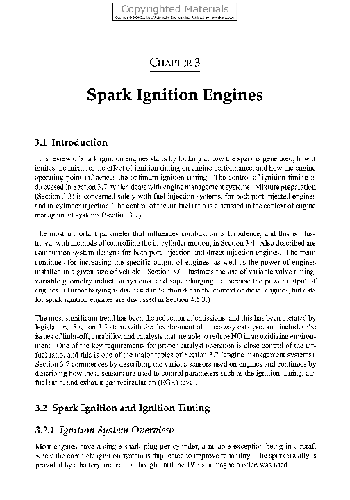 (PDF) Spark Ignition Engines 3.1 Introduction