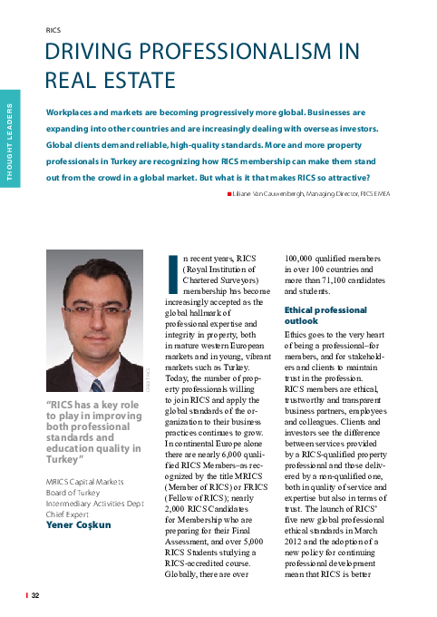 (PDF) DRIVING PROFESSIONALISM IN REAL ESTATE