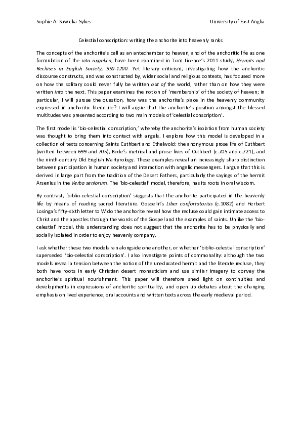 (DOC) Celestial Conscription: Writing the Anchorite into the Heavenly Ranks