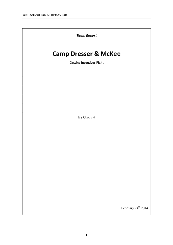 (DOC) Organizational Behavior Report sample