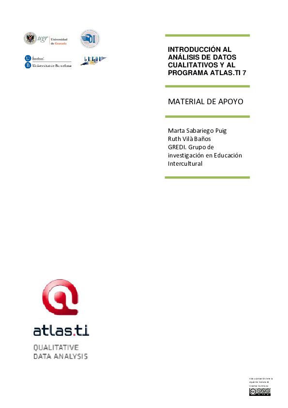 (PDF) INTRODUCCIÓN AL ANÁLISIS DE DATOS CUALITATIVOS Y AL PROGRAMA ATLAS.TI 7
