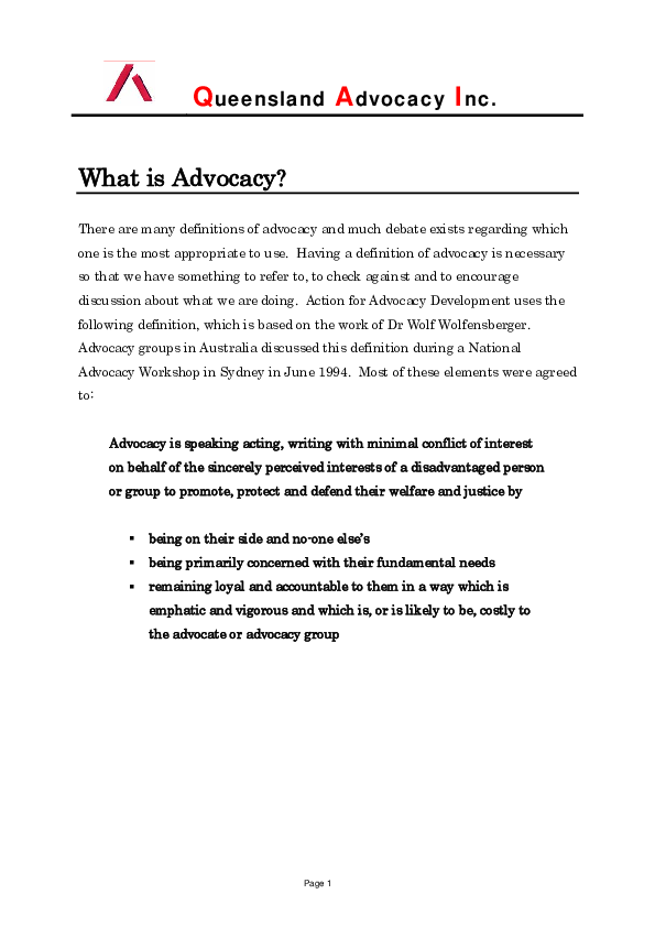 (PDF) Advocacy Info