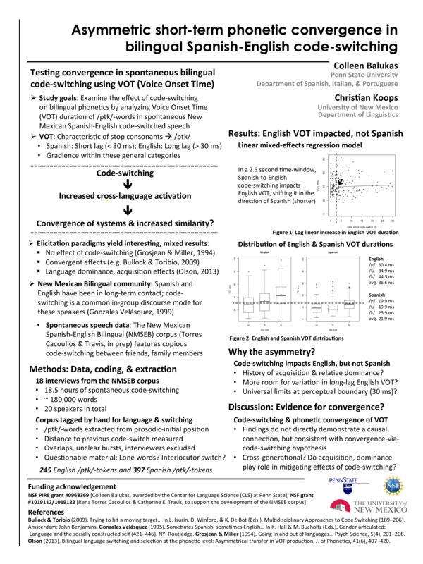 (PDF) Poster presentation: Asymmetric short-term phonetic convergence ...