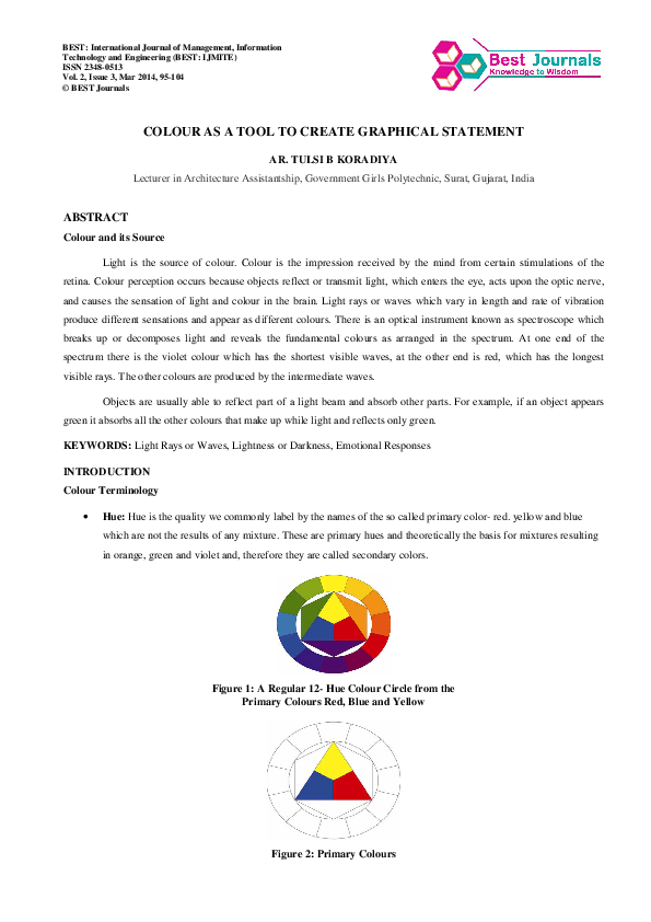 (PDF) COLOUR AS A TOOL TO CREATE GRAPHICAL STATEMENT