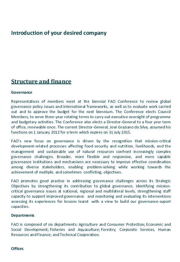 (DOC) Introduction of your desired company