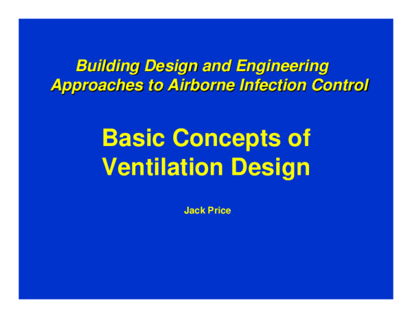 (PDF) Basic Concepts of Ventilation Design Building Design and ...