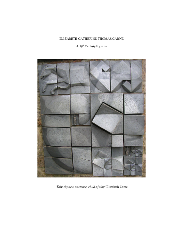 (DOC) Elizabeth Catherine Thomas Carne A 19th century Hypatia