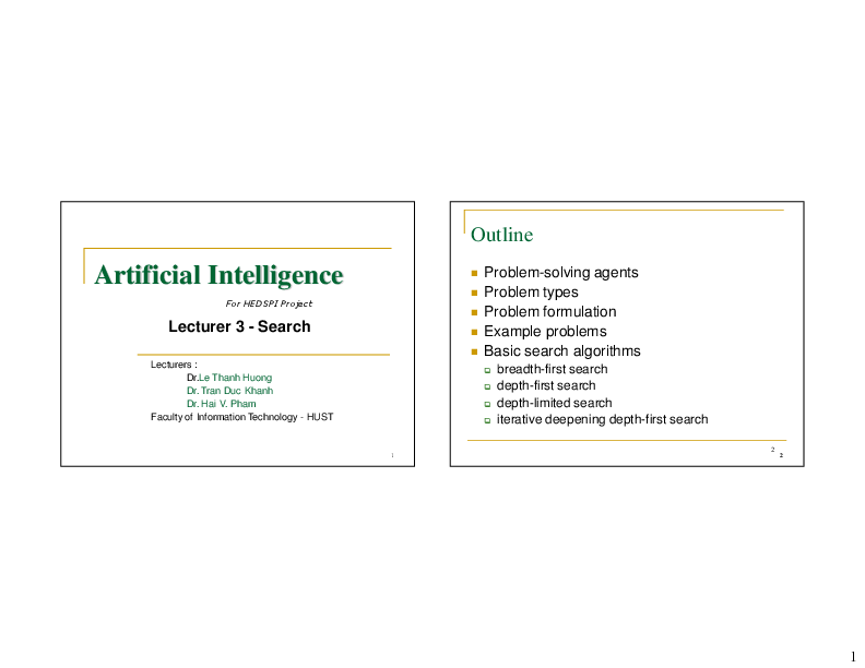 (PDF) Lecture 3 - Basic search algorithms