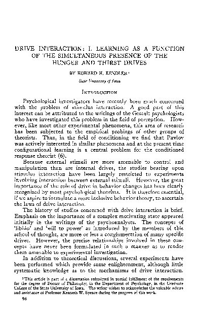 (PDF) DRIVE INTERACTION: I. LEARNING AS A FUNCTION OF THE SIMULTANEOUS ...