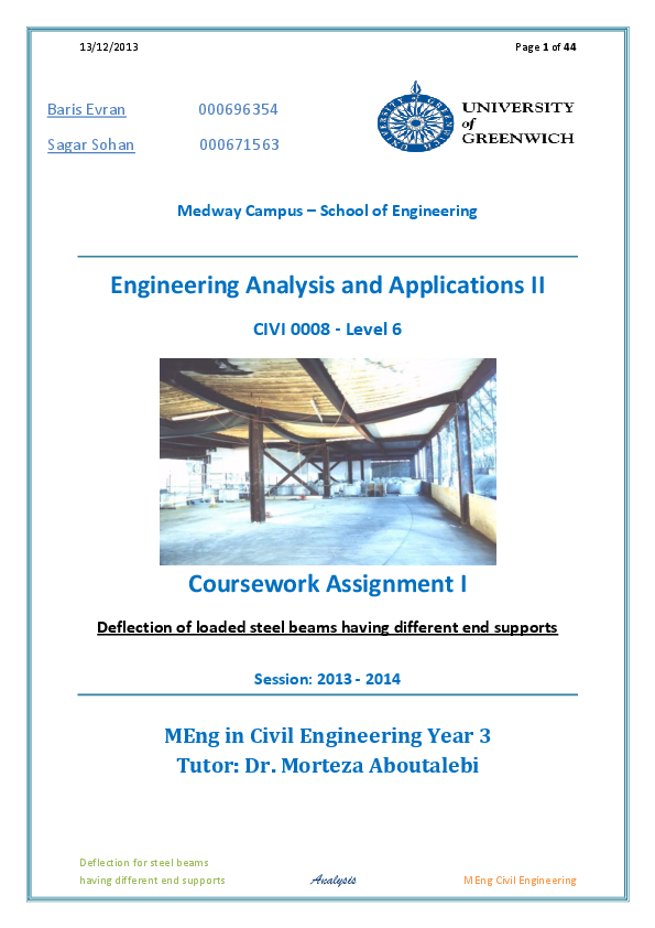 Beam Deflection Lab With Homework Problems - The Best Picture Of Beam
