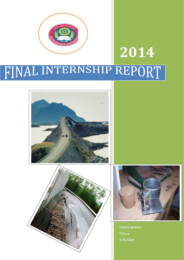 (PDF) Internship final report