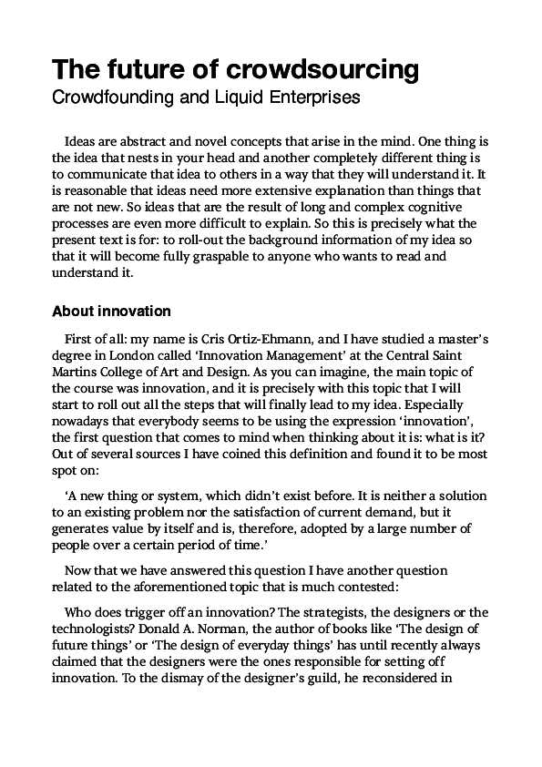 (PDF) future of crowdsourcing