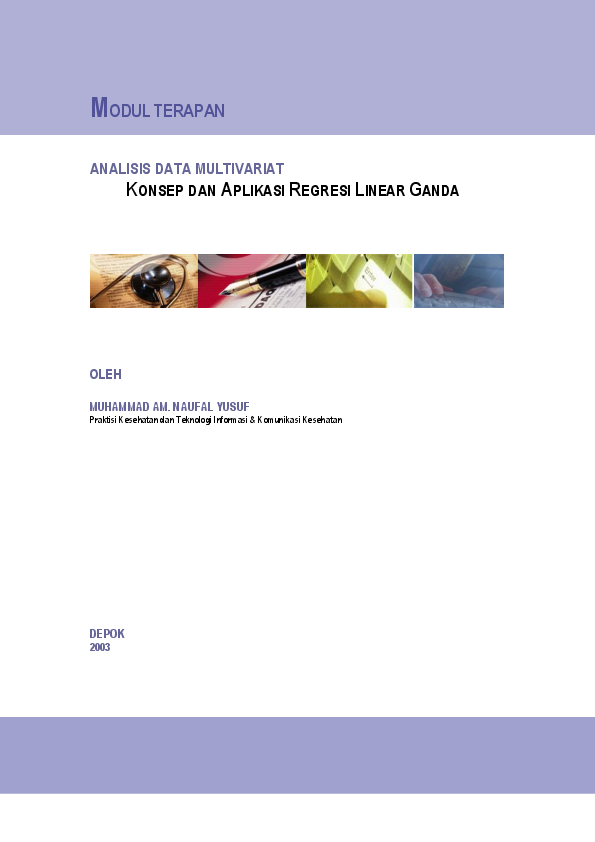 (PDF) MODUL TERAPAN ANALISIS DATA MULTIVARIAT KONSEP DAN APLIKASI REGRESI LINEAR GANDA OLEH ...