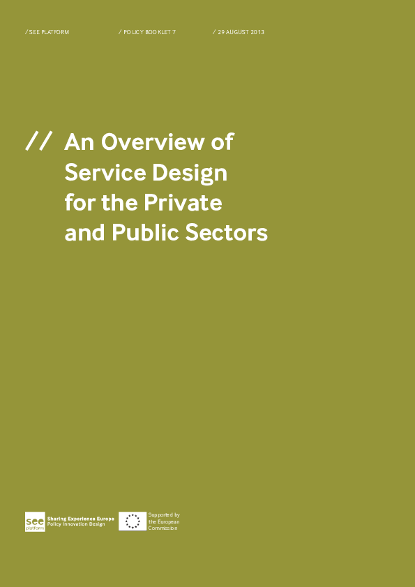 (PDF) An Overview of Service Design for the Private and Public Sectors