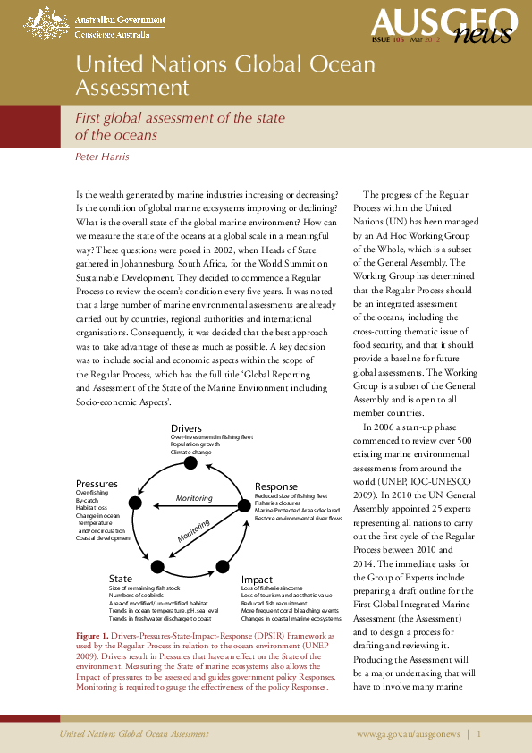 (PDF) United Nations Global Ocean Assessment: First global assessment ...